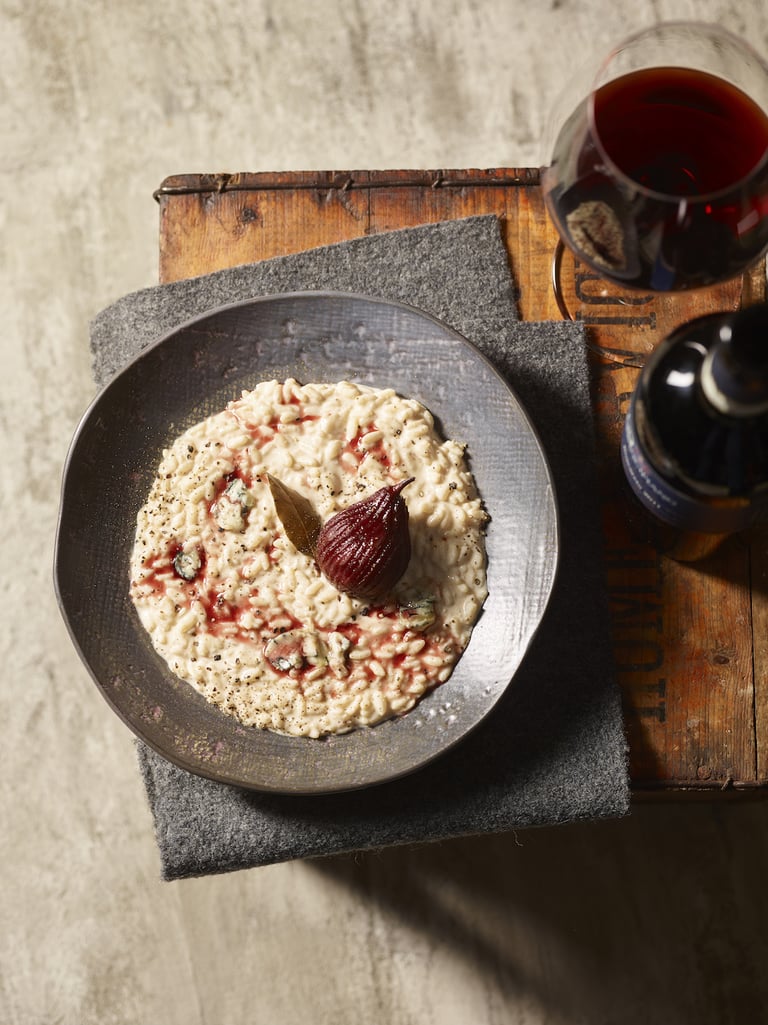 Risotto al Barolo, Castelmagno e pere - Sale&Pepe