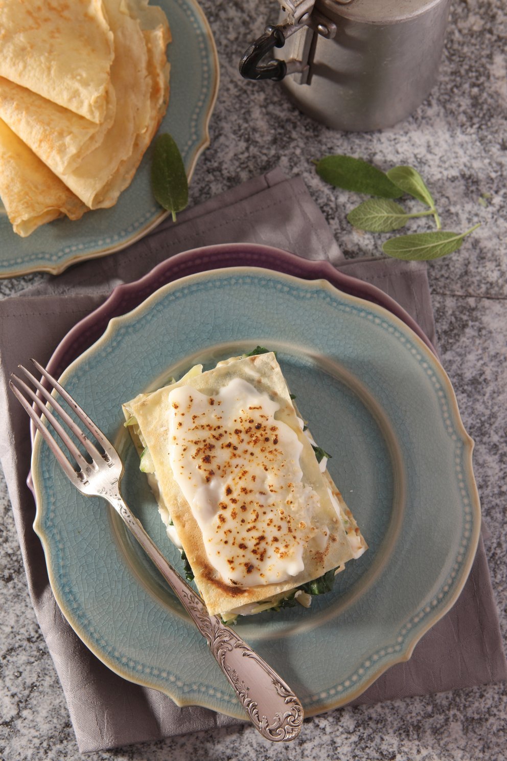 Lasagna di crepes con coste e fontina | Sale&Pepe