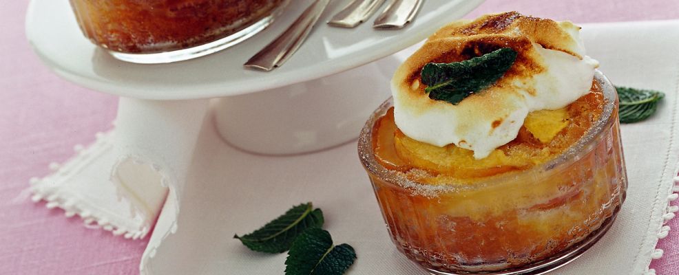 Gratin di pesche meringato | Sale&Pepe