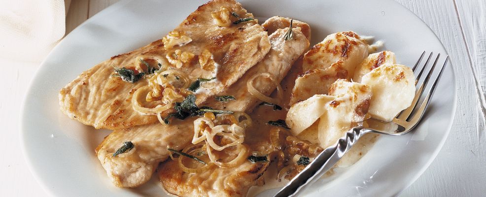 Scaloppe di tacchino alle noci