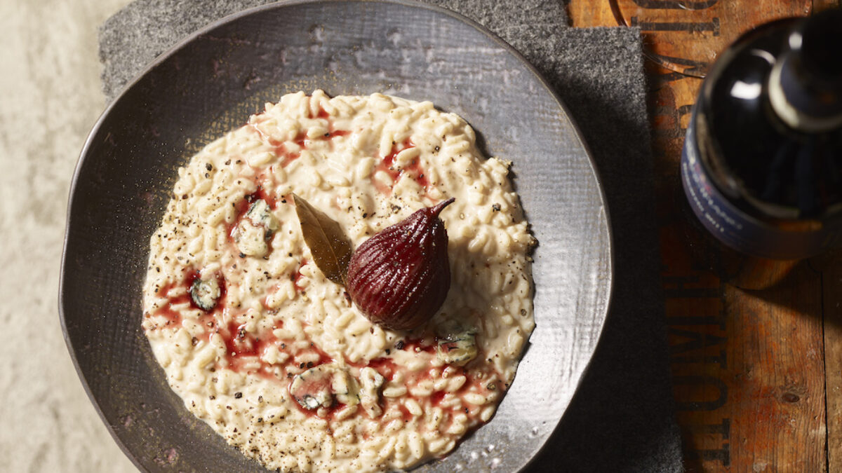 Risotto al Barolo, Castelmagno e pere - Sale&Pepe