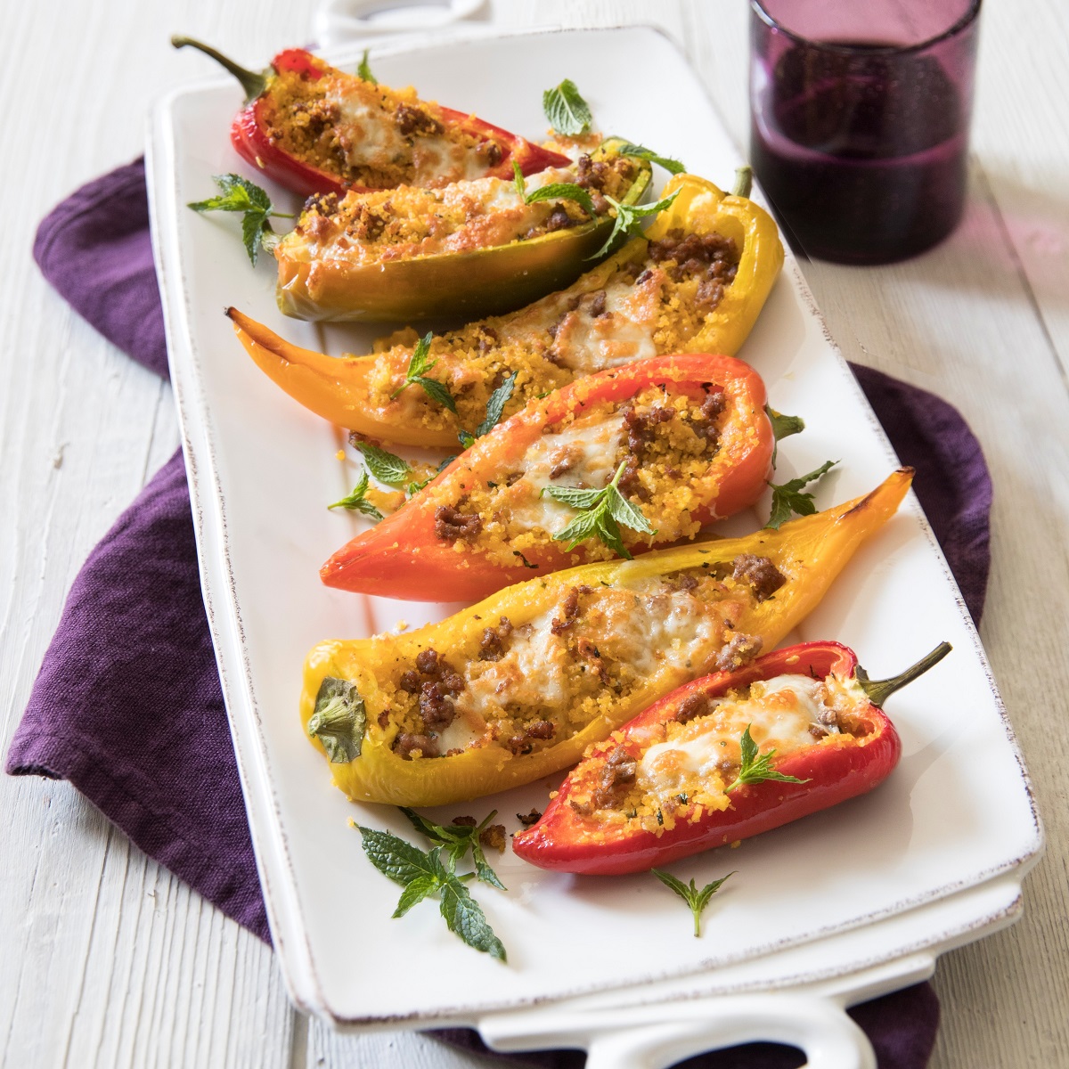 Peperoni ripieni alla siciliana con cous cous - Sale&Pepe