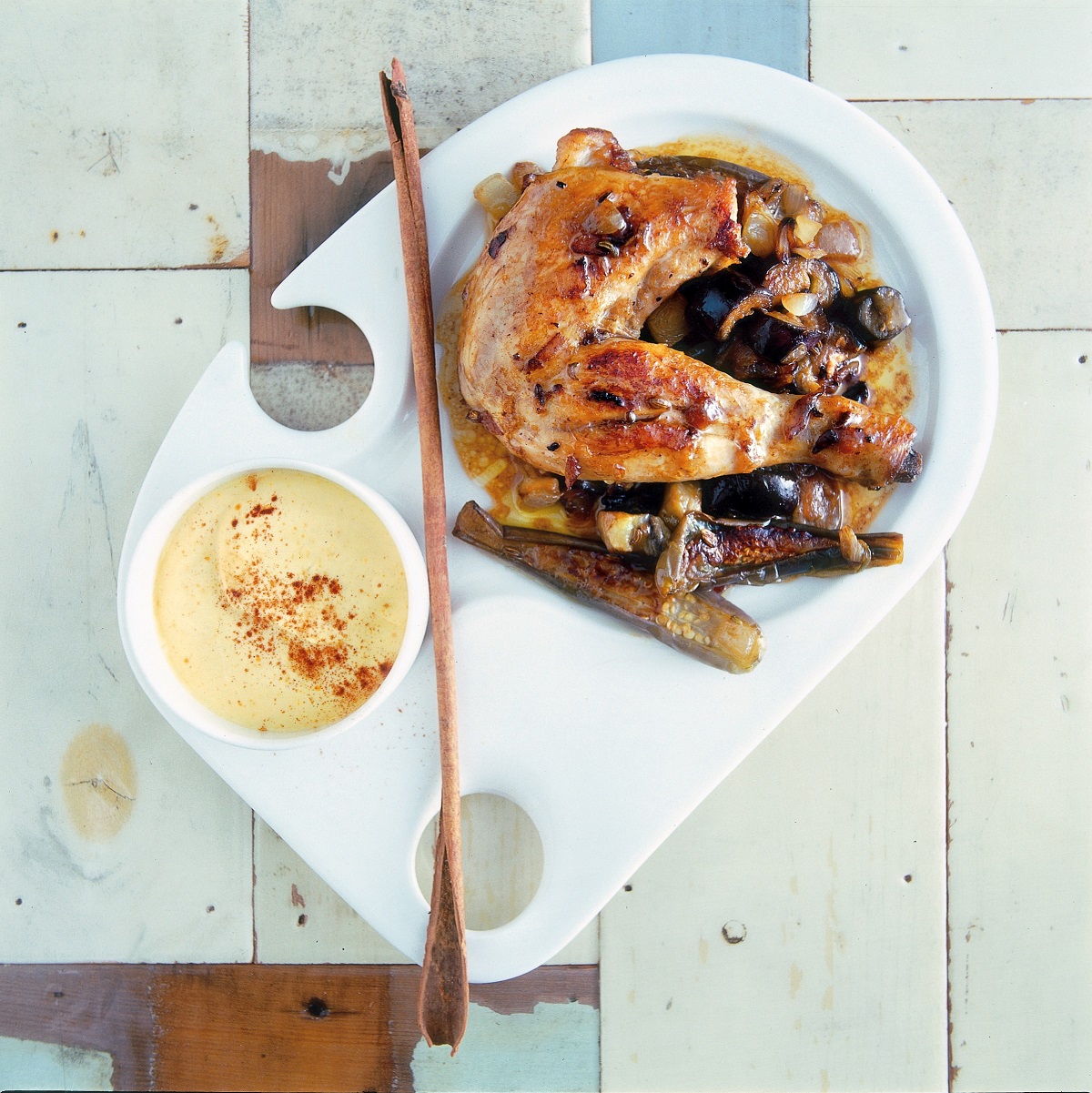 Pollo con melanzane e salsa di yogurt greco con zafferano - Sale&Pepe