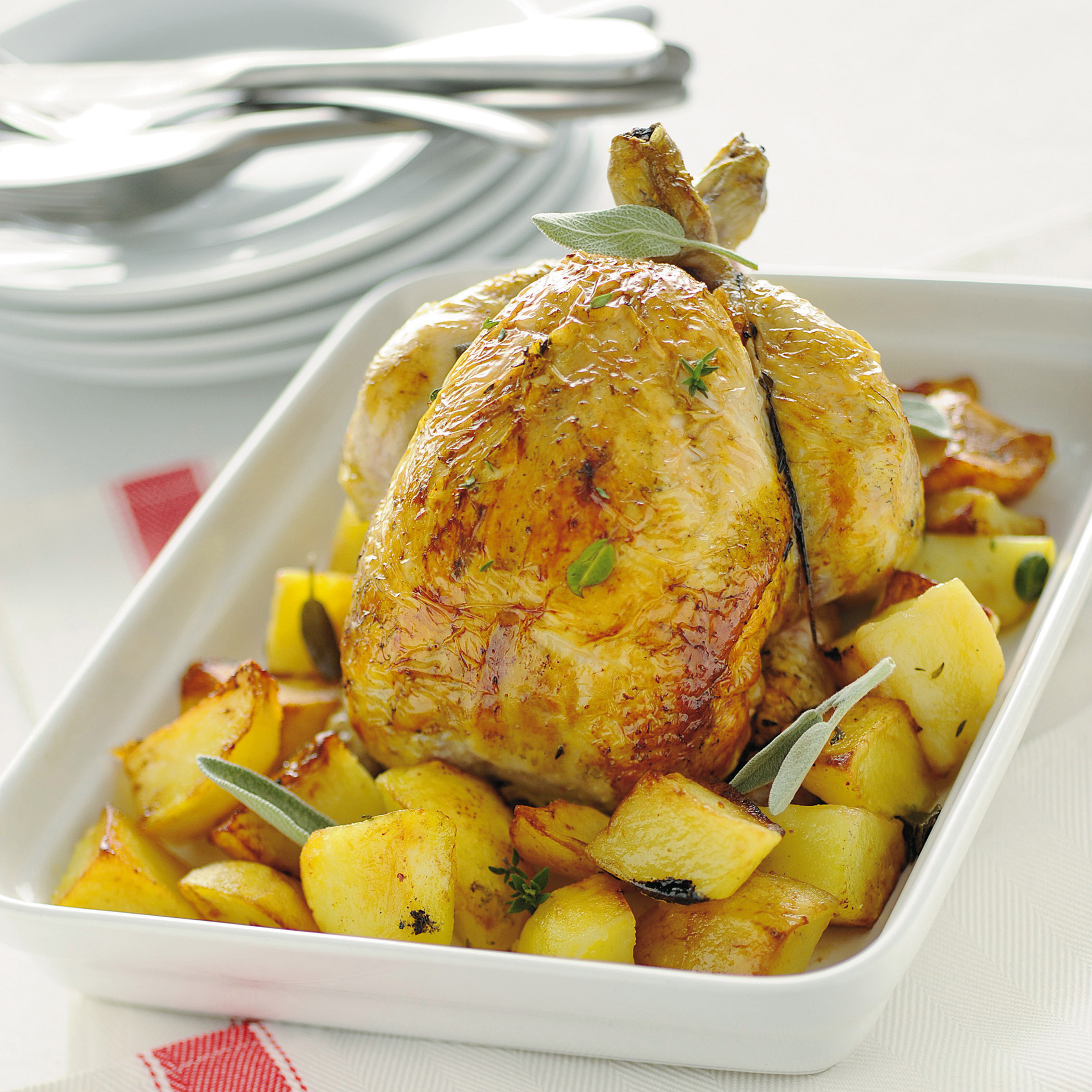 Pollo Arrosto E Porri